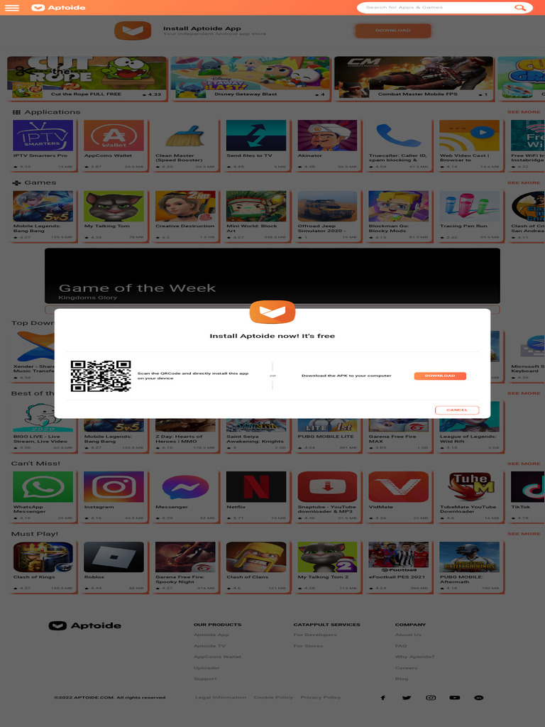 Aptoide Download, Find and Share The Best Apps | PDF | Mobile App | Application Software