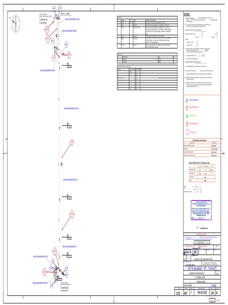 1 - RA-631328-208-P00-FCN-2210-Welding Map | PDF | Mechanical ...