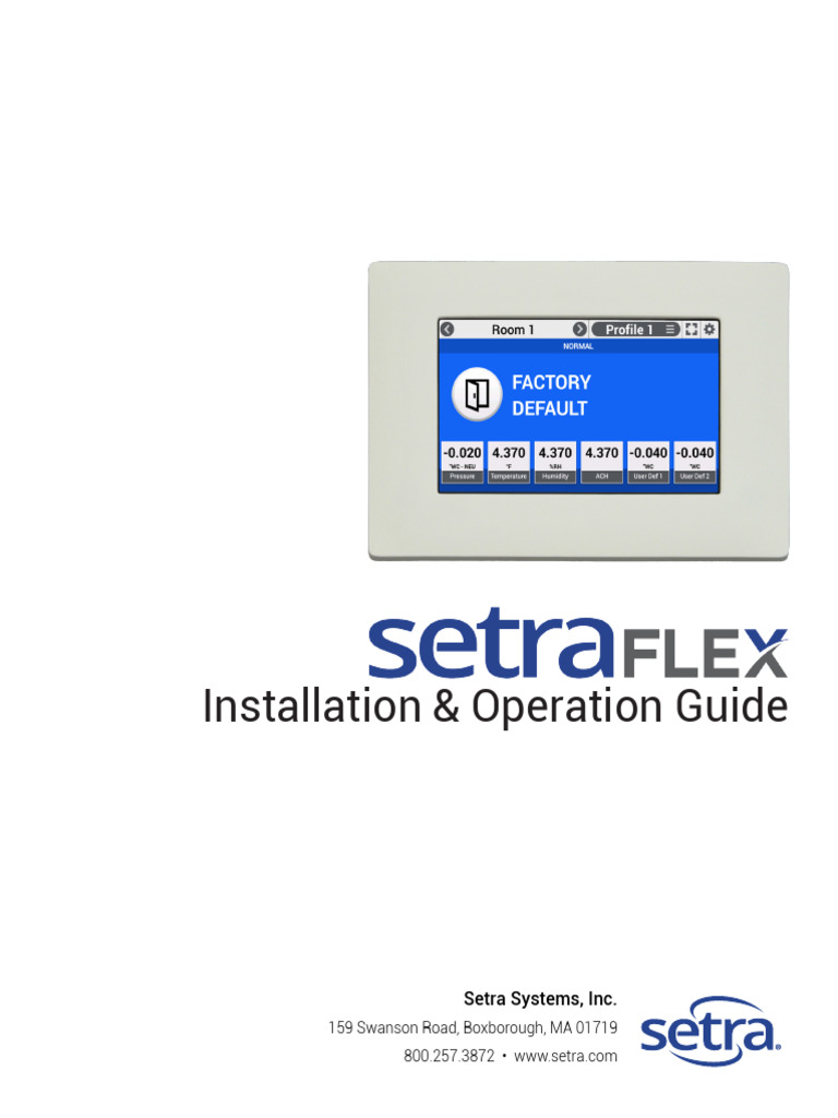 Setra FLEX Install Operating Guide | PDF | Ip Address | Relay