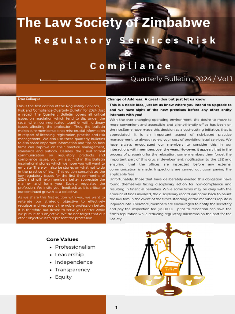 Regulatory Services Risk Compliance Bulletin Final | PDF | Regulatory ...