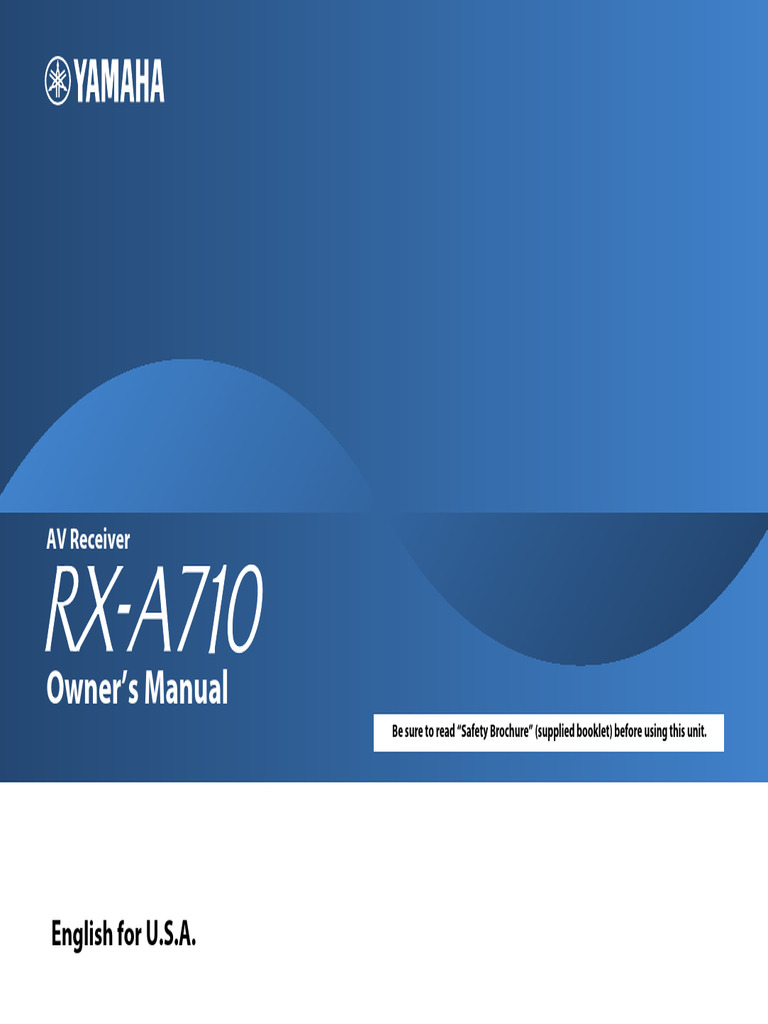 RX-A710 Manual | Download Free PDF | Hdmi | Television