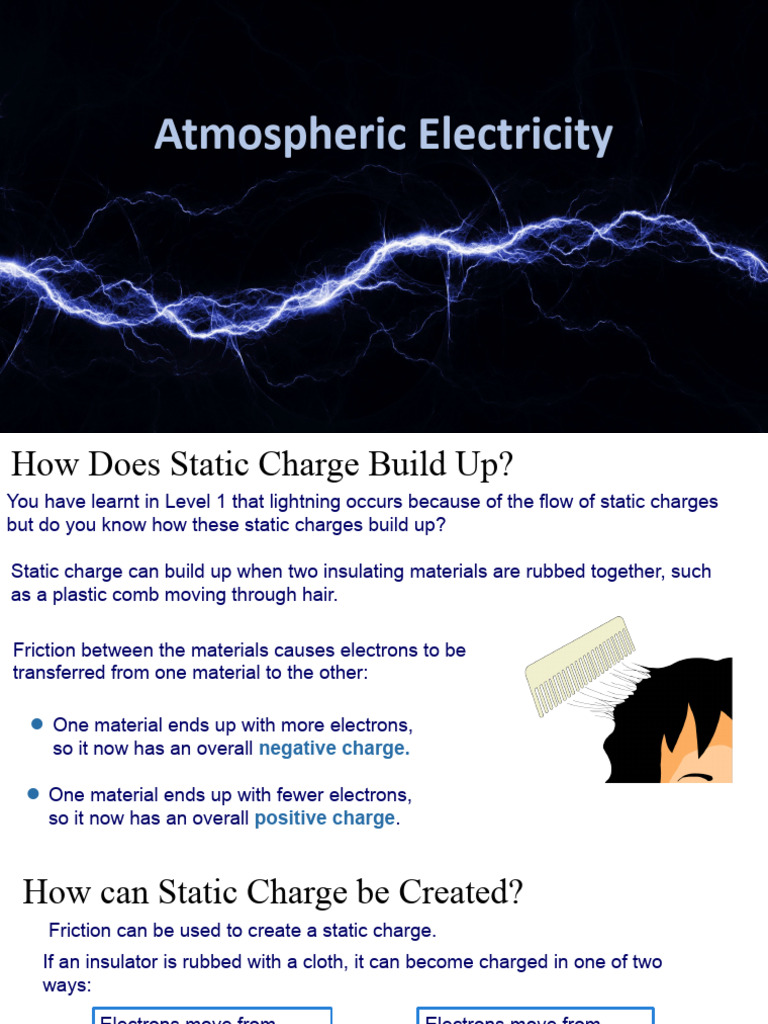 Atmospheric Electricity | PDF | Electric Charge | Lightning