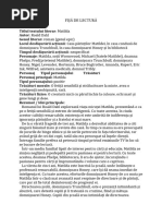 Cartea Minunea - Rezumat | PDF