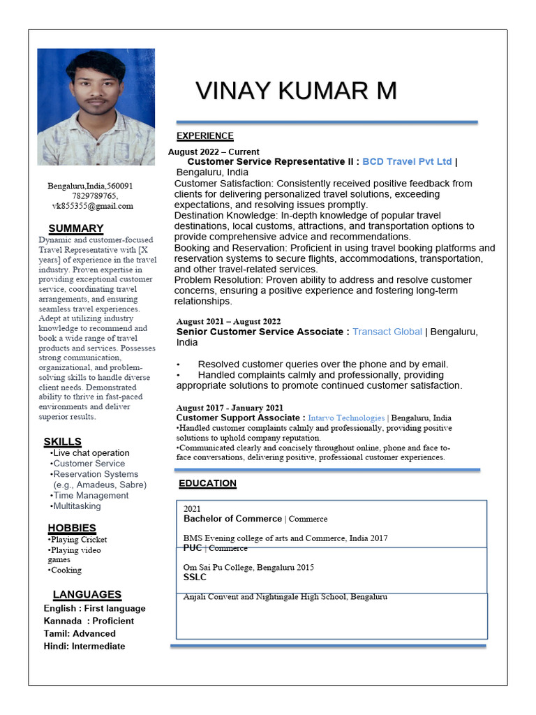 Vinay Final Resume | PDF | Customer | Business