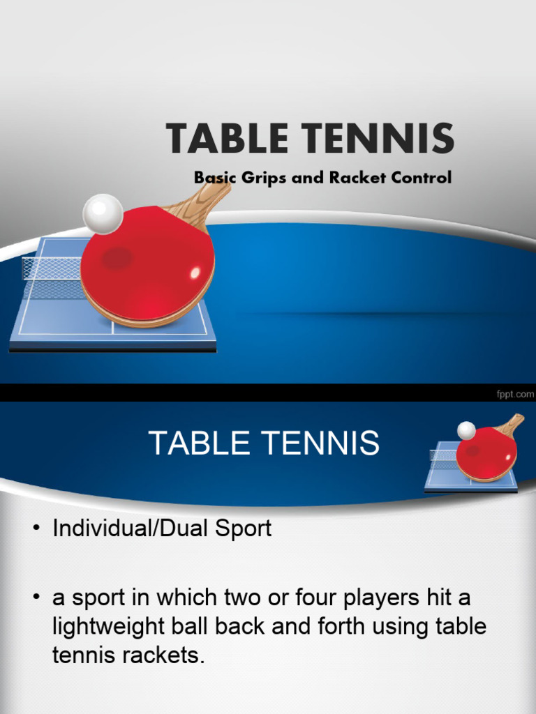 Table Tennis Basics and Grips | PDF | Sports & Recreation | Cooking ...