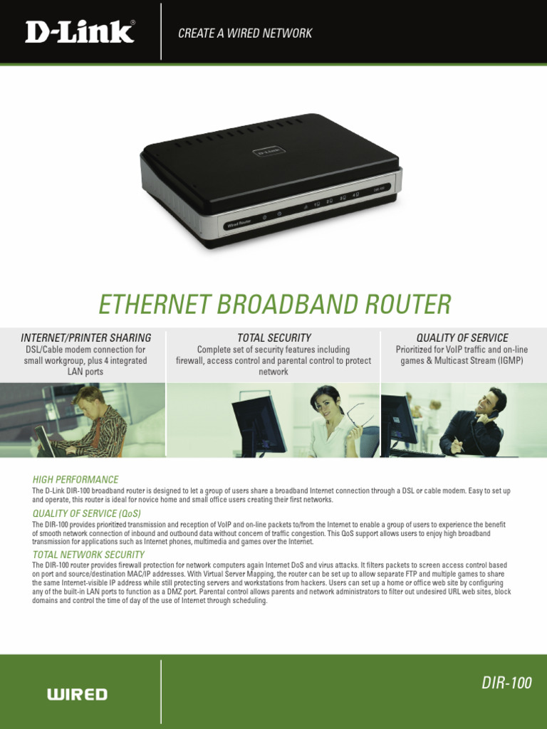 DIR_100_Datasheet_EN_DE | Download Free PDF | Computer Network | Internet