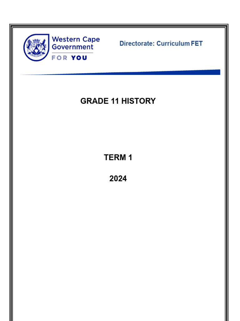 Grade 11 History Term 1 Revision Guide | PDF | Communism | Communist ...