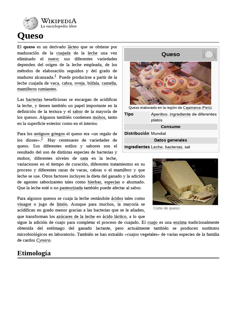 Queso | PDF | Queso | Leche