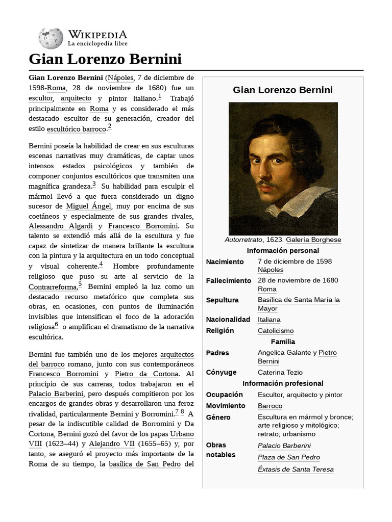 Gian Lorenzo Bernini | PDF