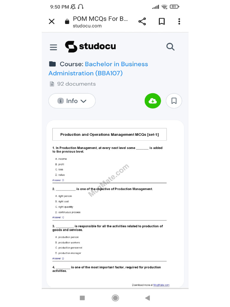 Production Management | PDF