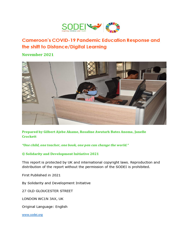 Cameroon's COVID-19 Pandemic Education Response and The Shift To ...