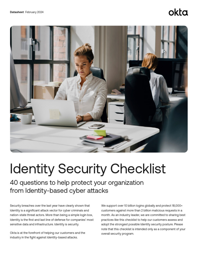 Identity Security Checklist | Download Free PDF | Security | Computer ...
