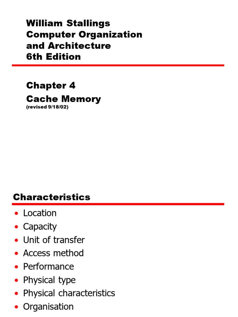 Ch_04_a | Download Free PDF | Cpu Cache | Computer Data Storage