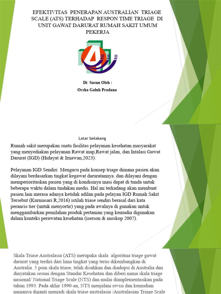 Efektivitas Penerapan Australian Triage Scale (Ats) | PDF