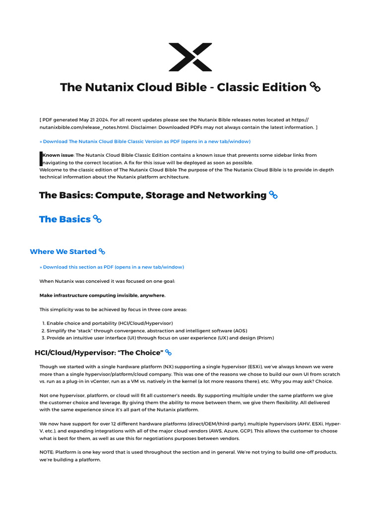 Nutanix Clasisc | PDF | Cloud Computing | Virtual Machine