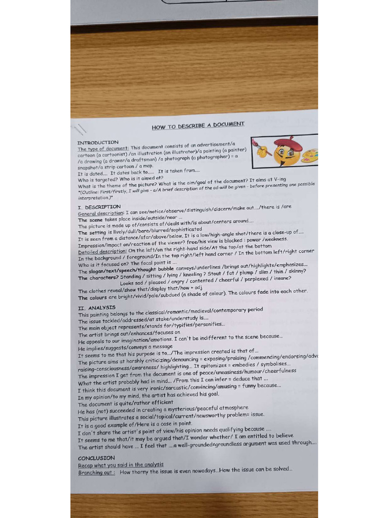 How To Describe A Documen | PDF