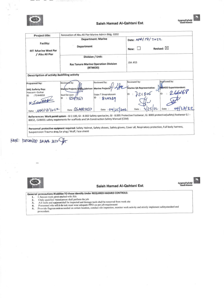 JSA - Backfilling | PDF