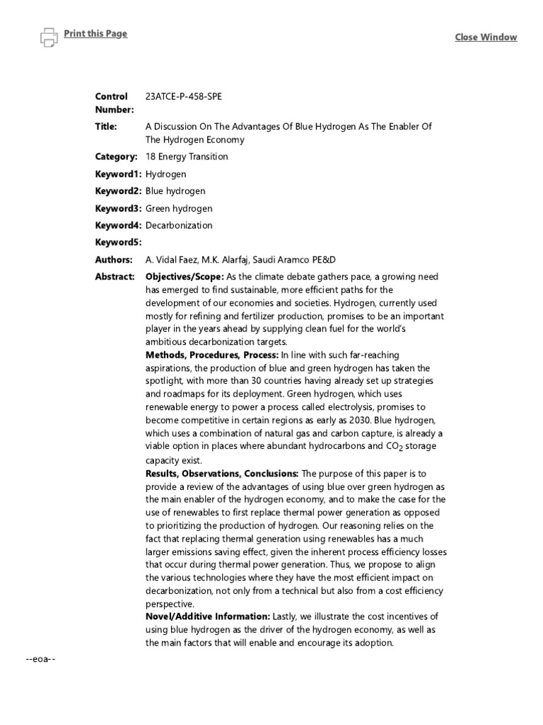 ATCE 2023 Abstract Energy Transition | PDF