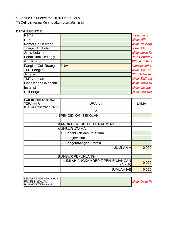 Ver 2.0 - JFA - Template AK Integrasi-Konversi | PDF