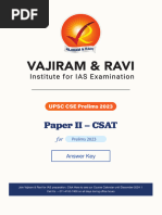 UPSC CSE 2023 CSAT Answer Key | PDF | Data Collection | Government Of India