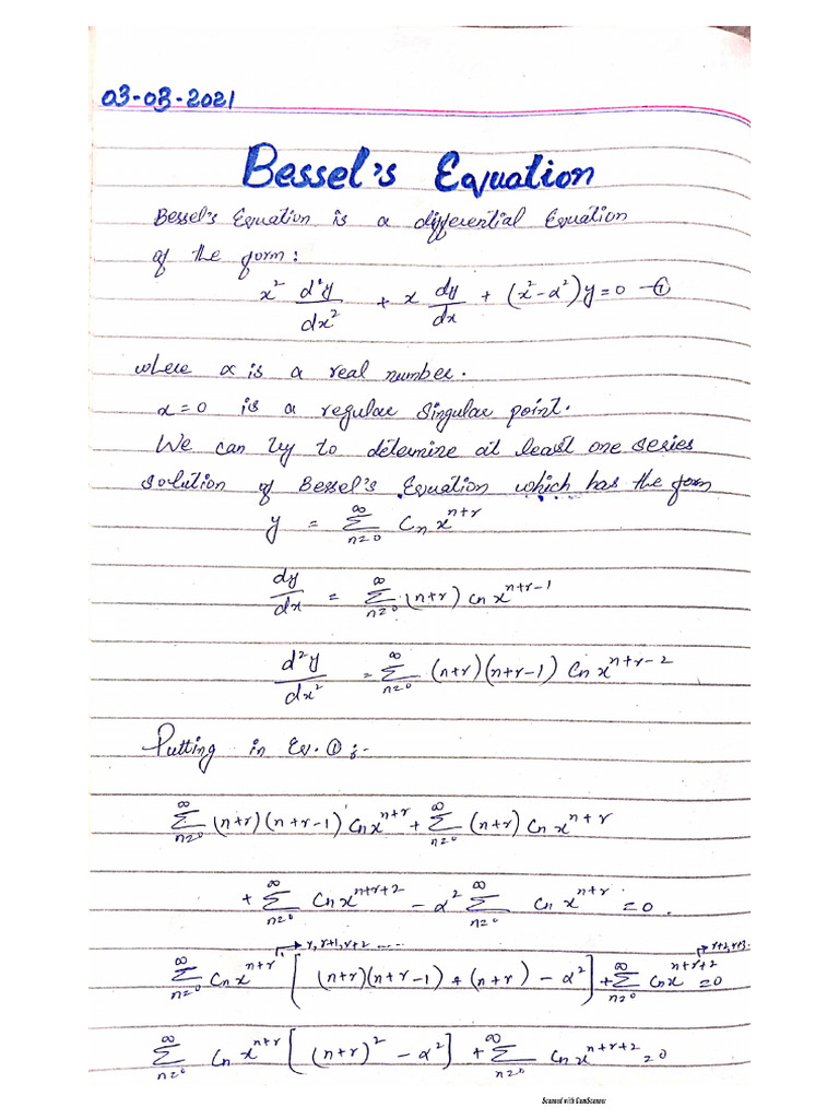 Bessel Function (P18 26) | PDF