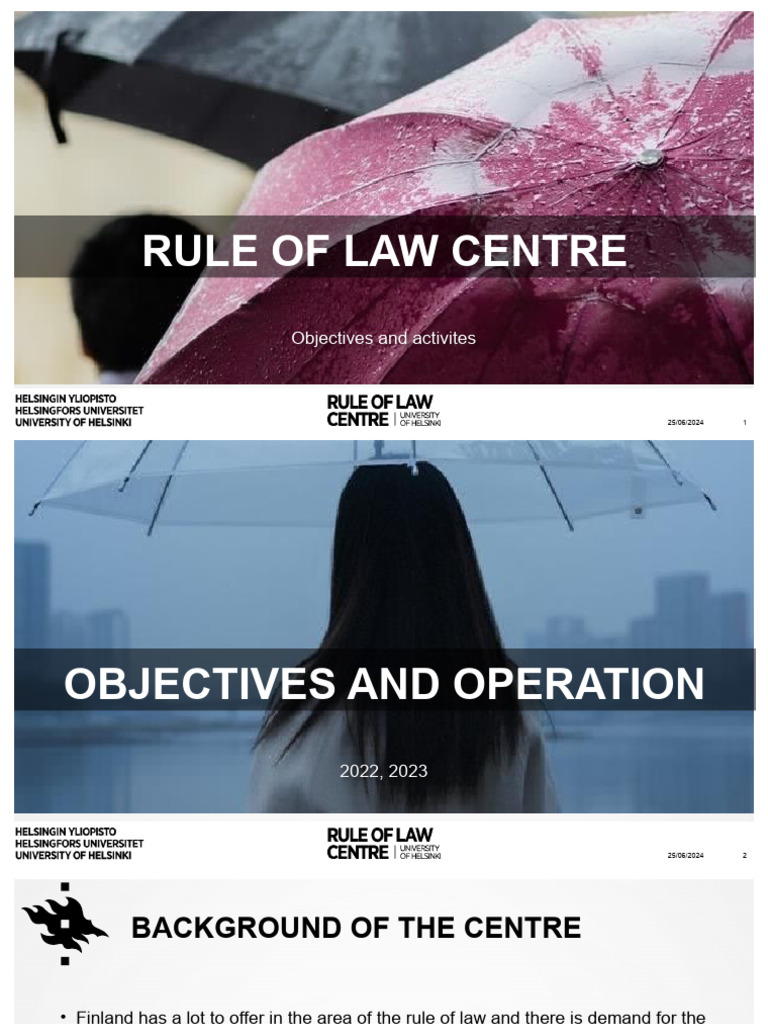 Rule of Law Centre Presentation in ENG | PDF | Rule Of Law | Finland