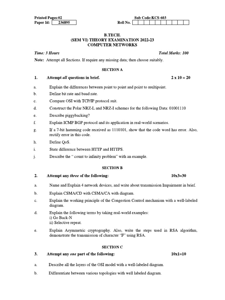 CN External QP - 2022-23 | PDF