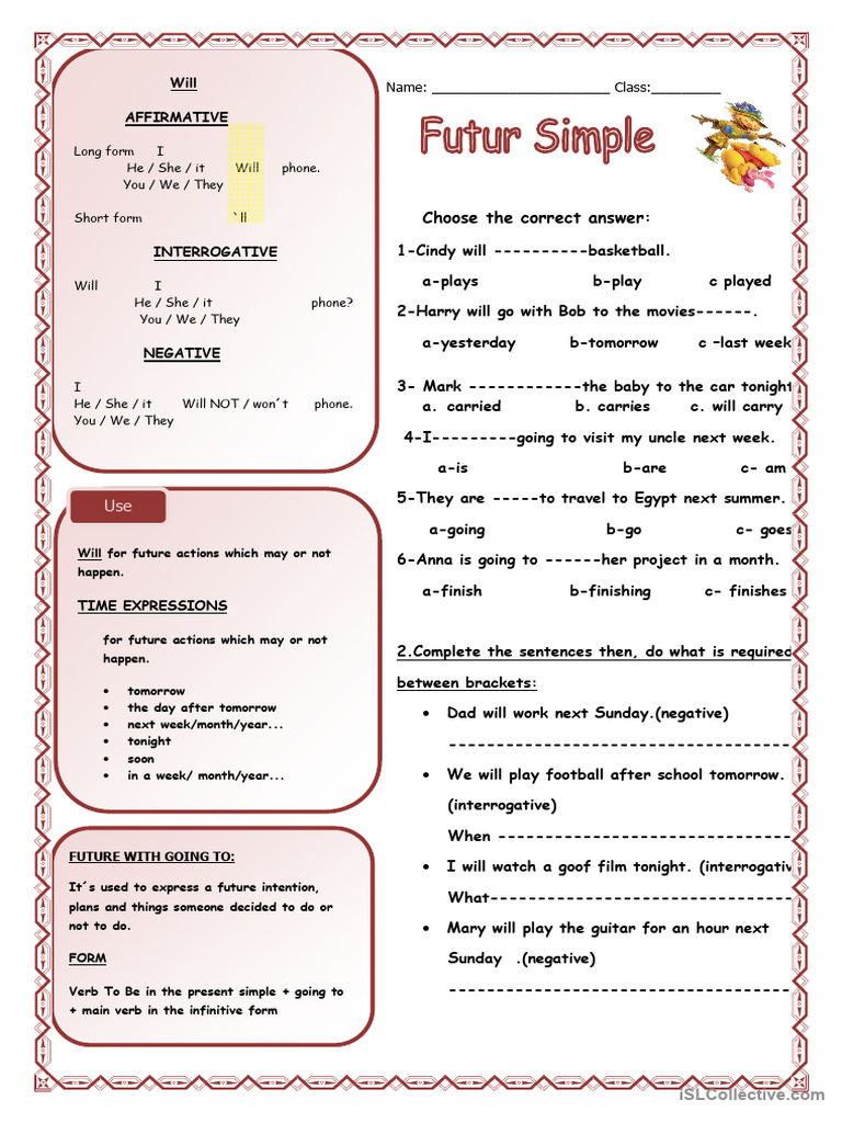 Future Simple | PDF | Morphology | Semantic Units