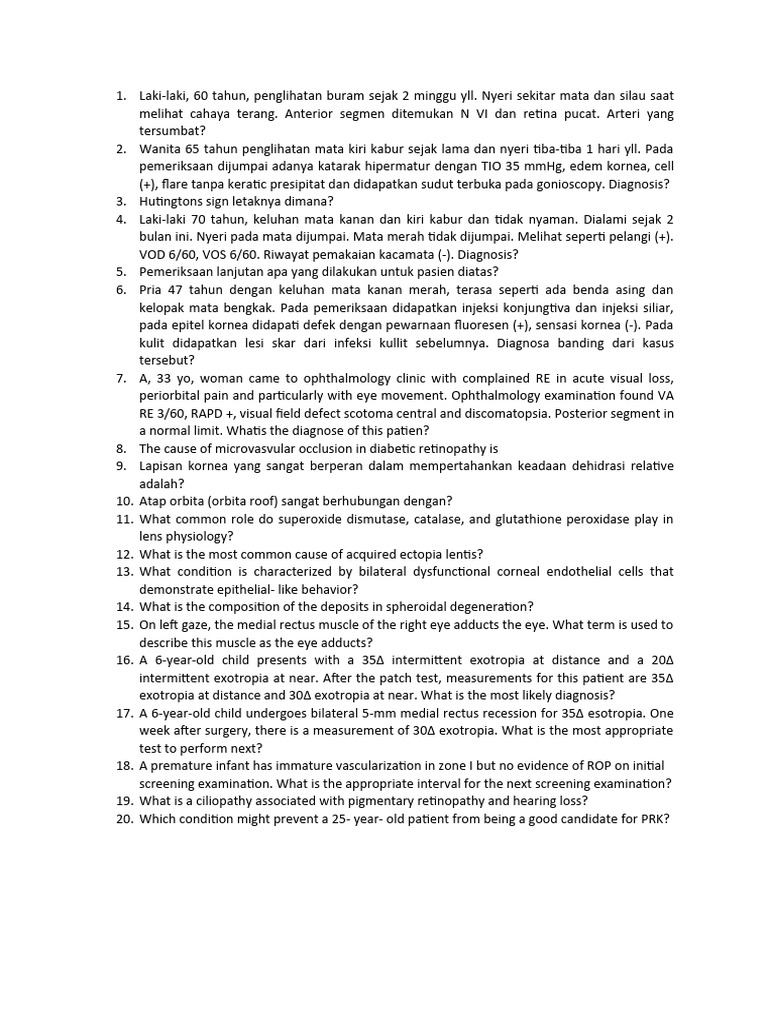 Kumpulan Soal Mata | PDF