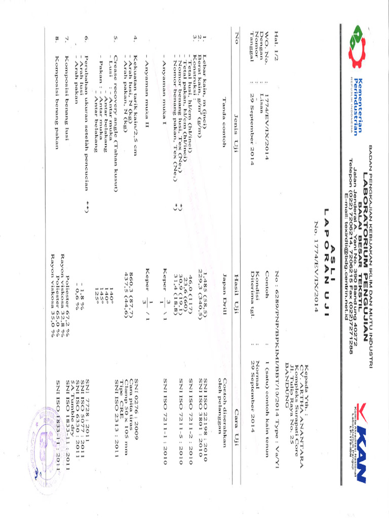 Uji Lab Japan 1 | PDF