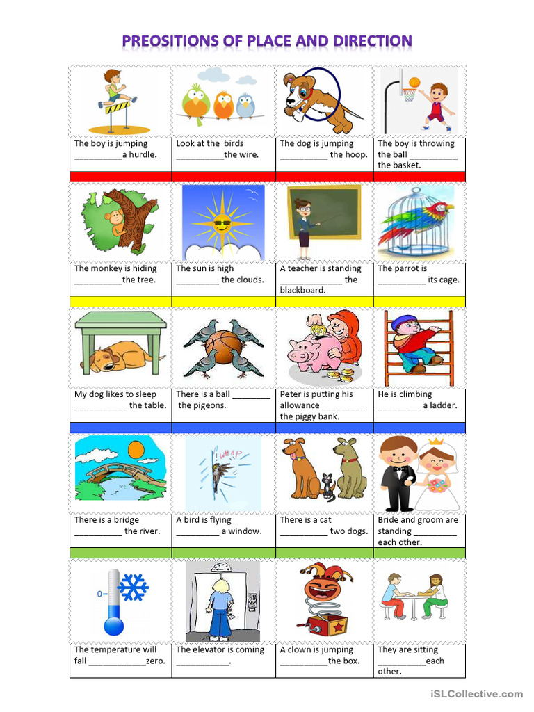 Prepositions of Place and Directions | PDF