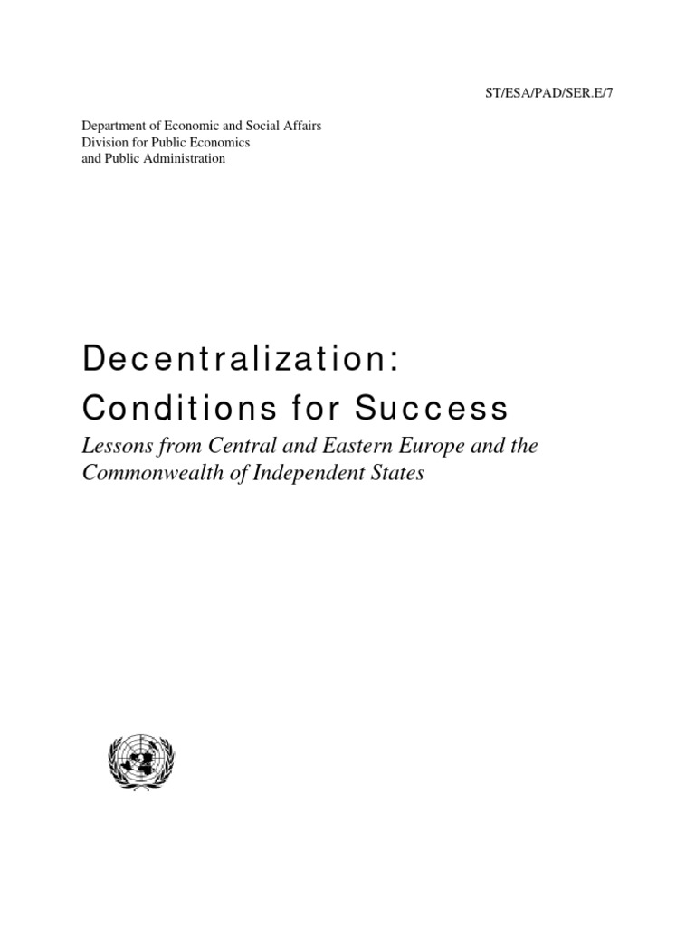 Decentralization Conditions For Success | PDF | Decentralization ...