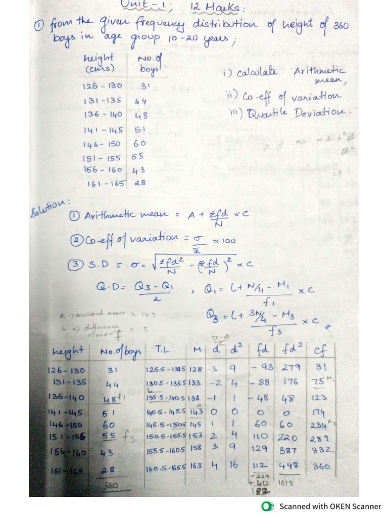 Statistics unit 1 imp | PDF