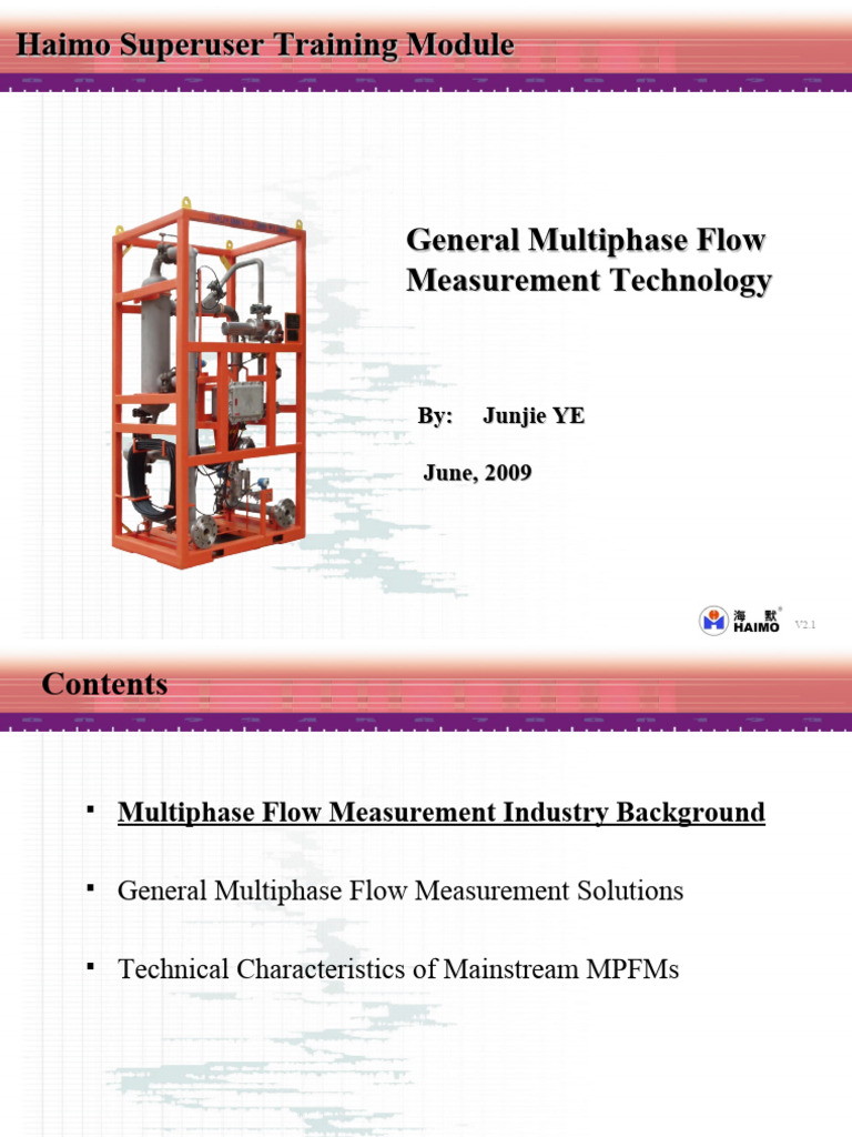 04 - General MPFM Technology | PDF | Flow Measurement | Petroleum Reservoir