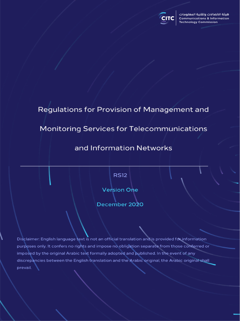 RS12 Ver.1 Regulations For Provision of Managment and Monitoring ...