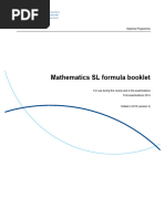 IB Math SL Formula Booklet | PDF | Logarithm | Area