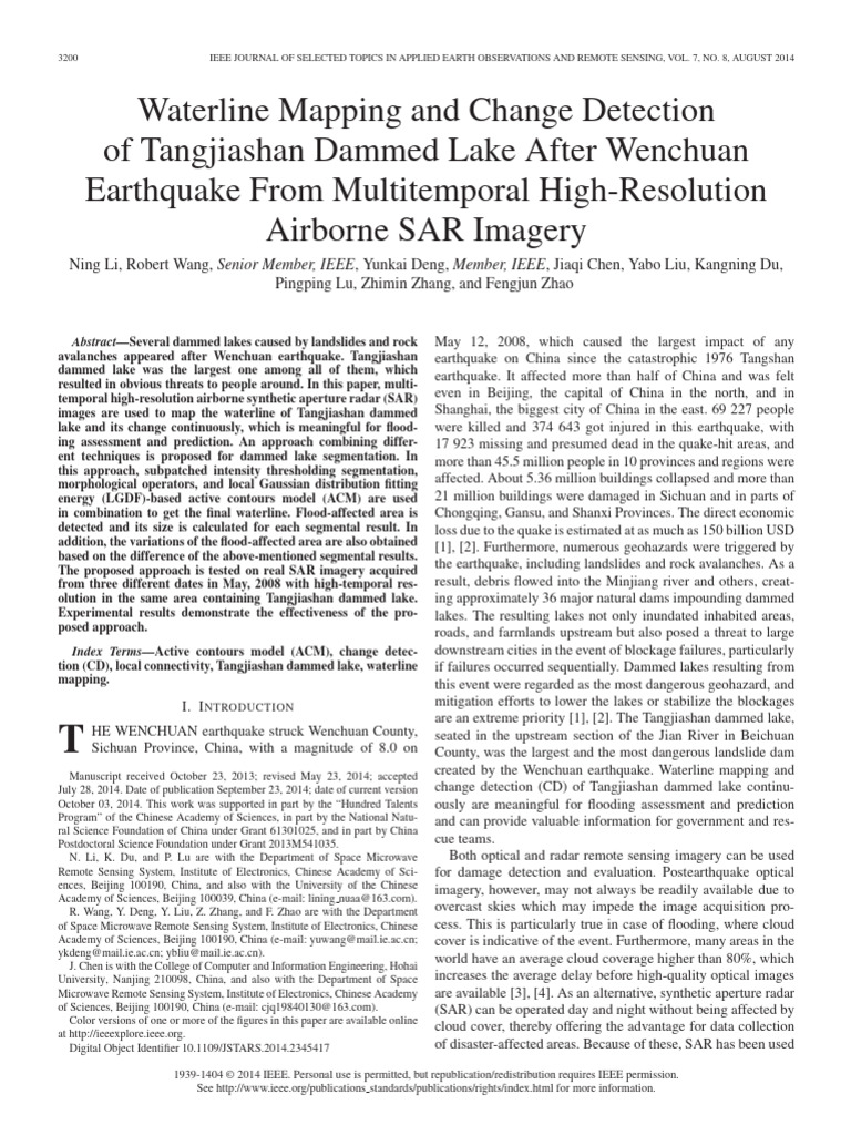 Li Wang Deng 2014 JSTARS | PDF | Image Segmentation | Mathematical ...