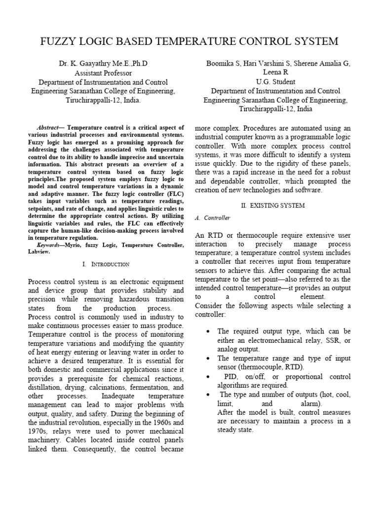 PAPER 1 (GIRLS) | PDF | Fuzzy Logic | Control Theory