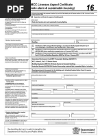QBCC Form 43 Waterproofing Certificate | PDF | License