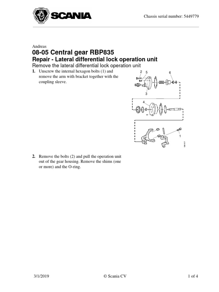 Repair - Lateral Differential Lock Operation Unit | PDF | Screw | Nut ...