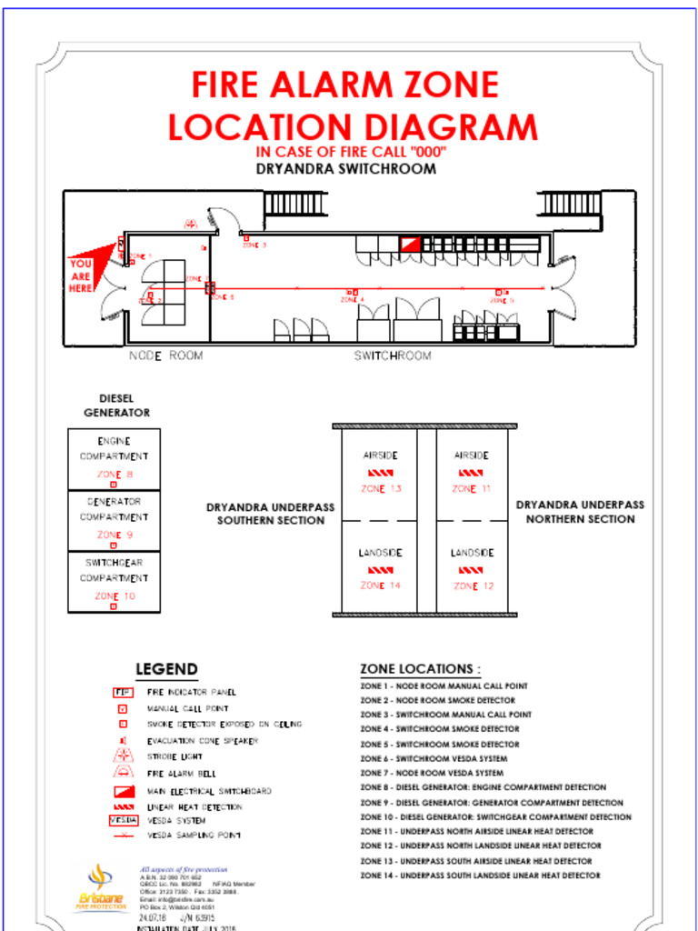 Fire Protection Zone Location Diagram | PDF