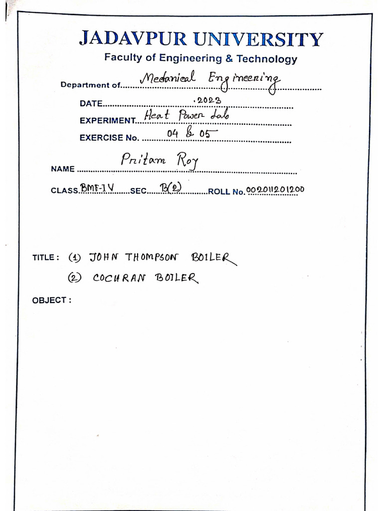 HP Lab Boiler | PDF
