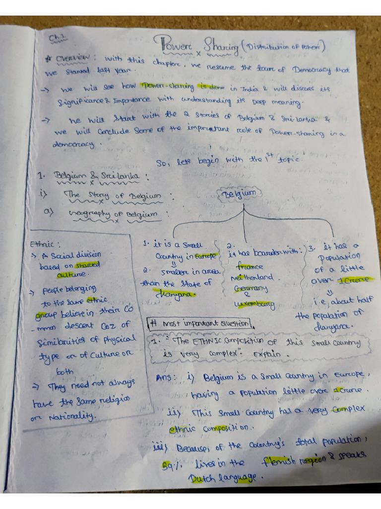 Power Sharing Notes by Krushna | PDF