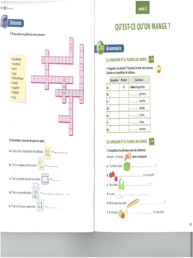 Unité 3 - Edito A1, Didier Fle, Cahier D'activités | PDF