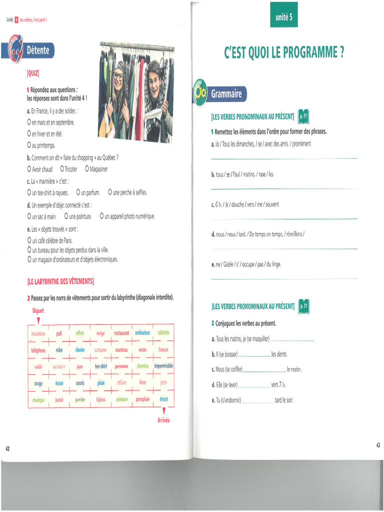 Unité 5 - Edito A1, Didier Fle, Cahier D'activités | PDF