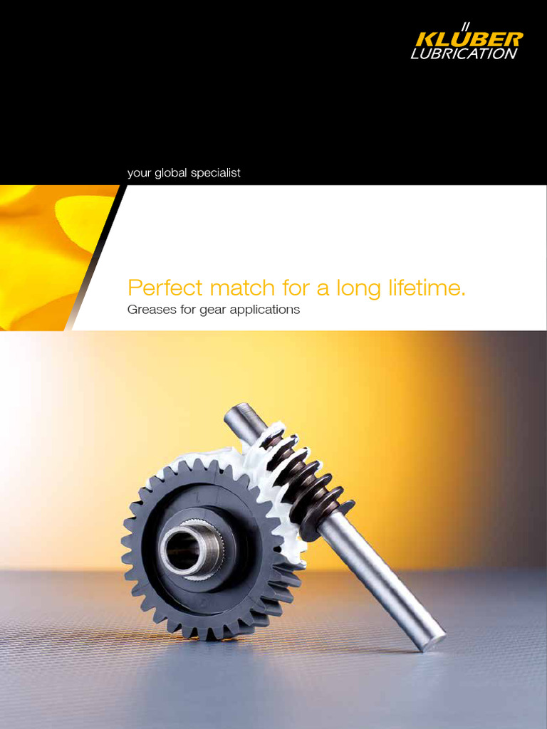 Greases For Gear Applications | PDF | Bearing (Mechanical) | Gear