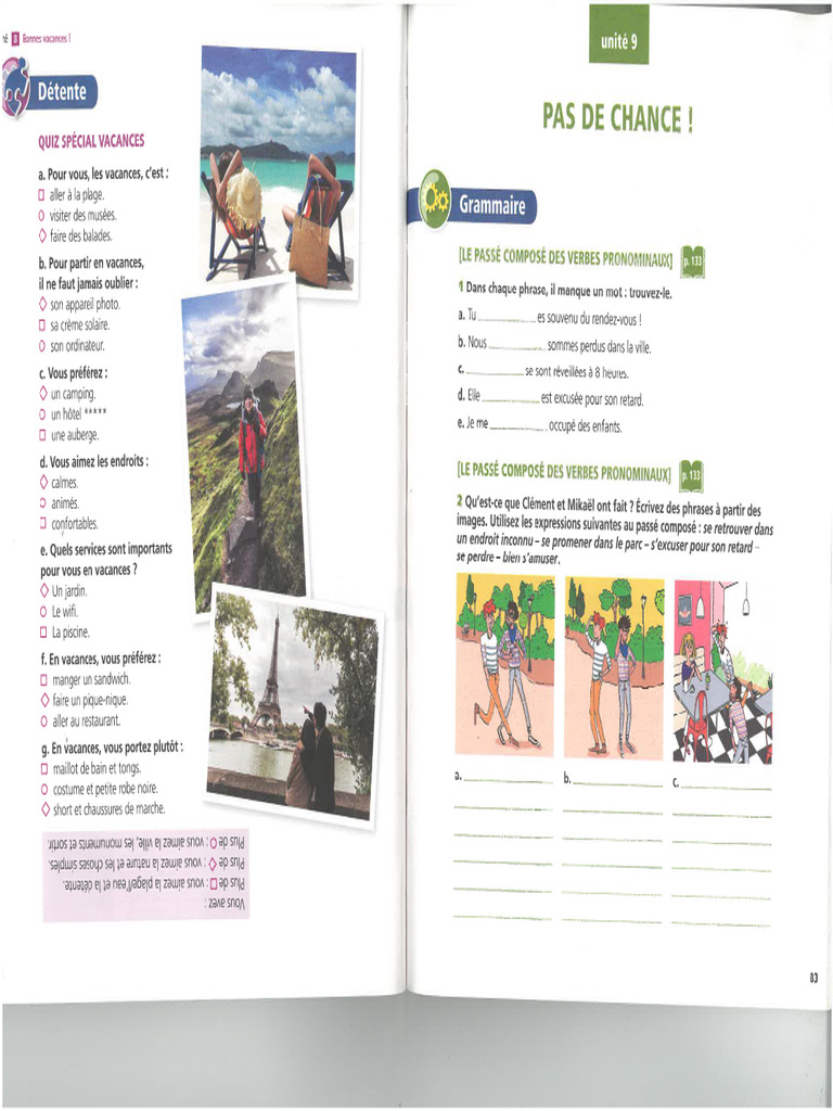 Unité 9 CAHIER D'ACTIVITÉS - EDITO A1 | PDF