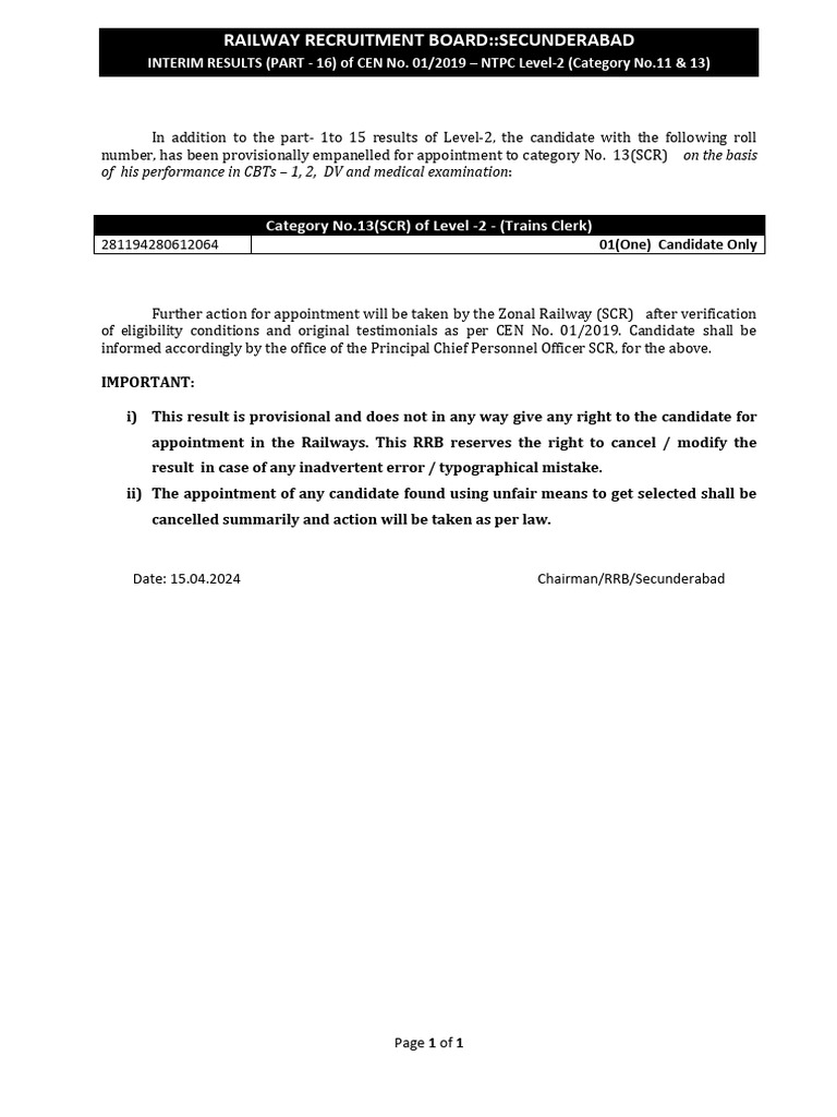 Level Results Part 16 | PDF