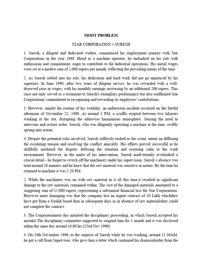 Moot Problem (Civil) | PDF | High Court Of Australia | Judgment (Law)