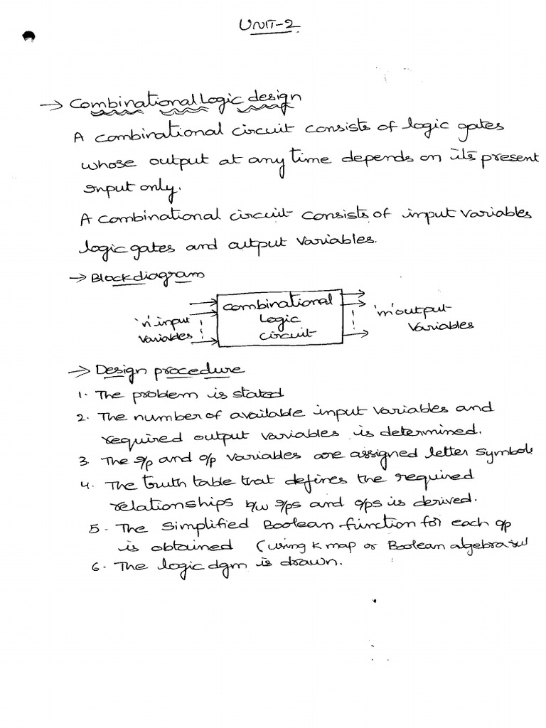 UNIT II Combinational Circuit (Unit 2) | PDF